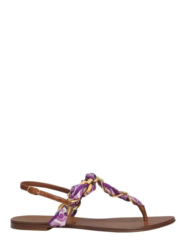 Dolce & Gabbana Maiolica-print Sandals - Purple