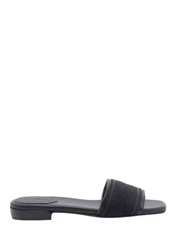 JIMMY CHOO Joa Flat Sandals - Black