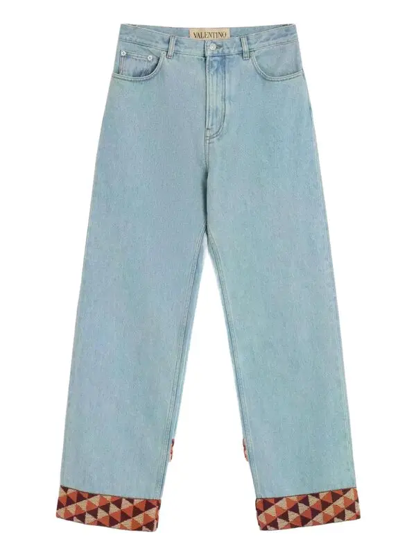 Valentino Garavani Light Wash Cotton Jeans - Blue