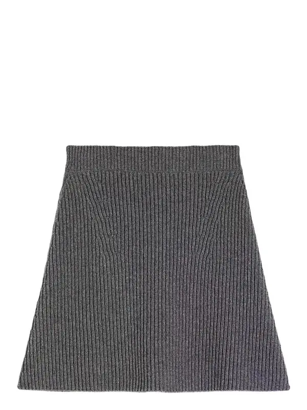 JIL SANDER Wool Mini Skirt - Grey