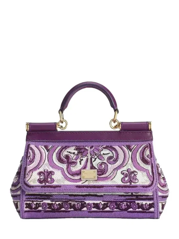 Dolce & Gabbana Small Sicily Tote Bag - Purple