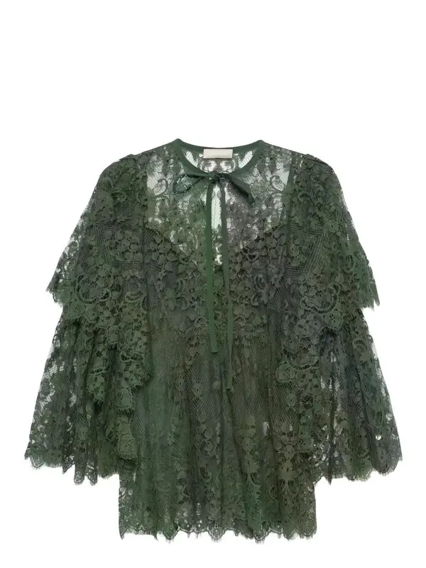Elie Saab Laced Blouse - Green