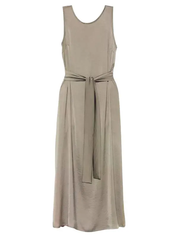 MOUTAKI Satin Midi Dress - Green