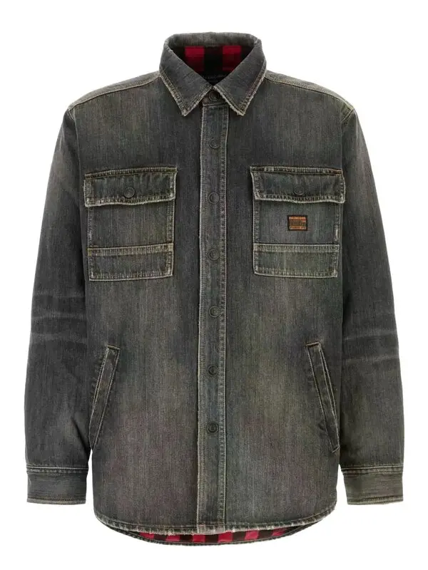 Balenciaga Cotton Denim Shirt Jacket - Grey