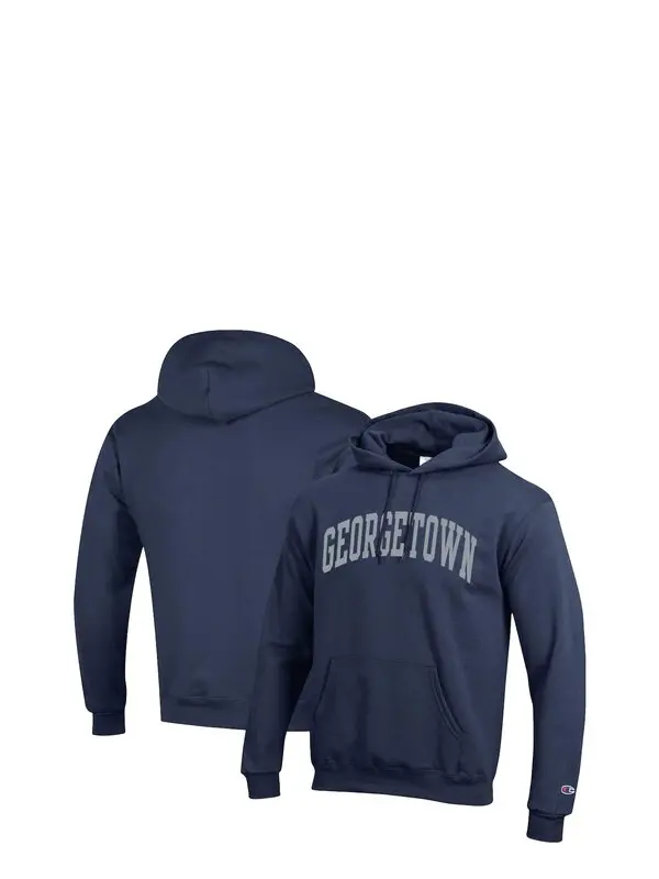 Champion Georgetown Hoyas Basic Arch Fleece Pullover Hoodie - Navy
