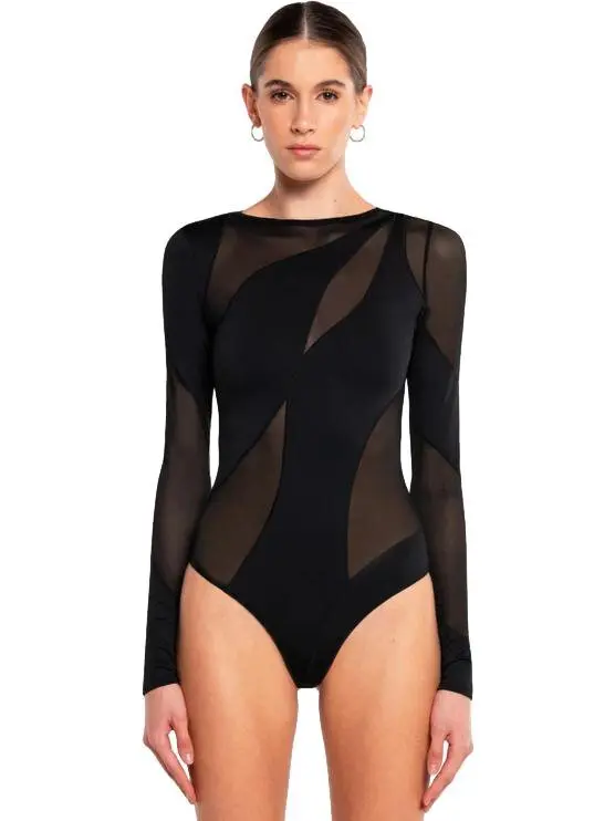 OW Spiral Bodysuit - Black