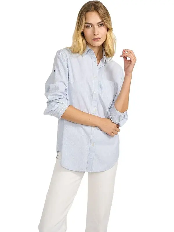 MAREA Favorite Shirt - Blue/white Boyfriend Stripe