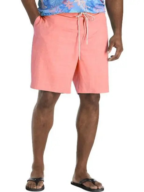 HARBOR BAY BY DXL Crosshatched Swim Trunks - Tea Rose
