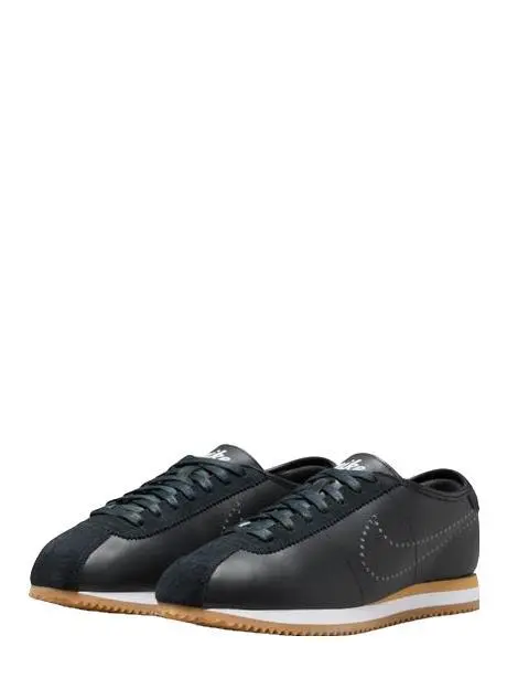 Nike Cortez Leather Sneakers - Black/white/gum Light Brown