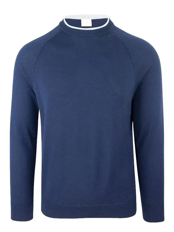 Eleventy Sweater - Blue, Light Gray