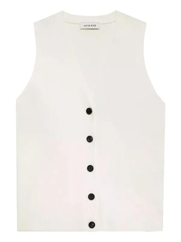ANINE BING Lawrence Vest - Neutrals