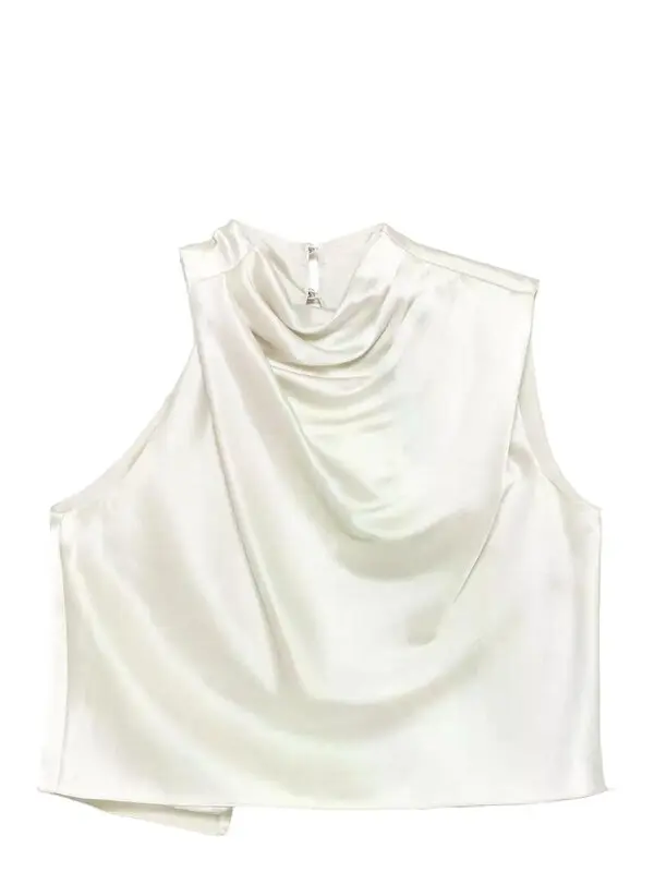 Michelle Mason Open Back Top - White