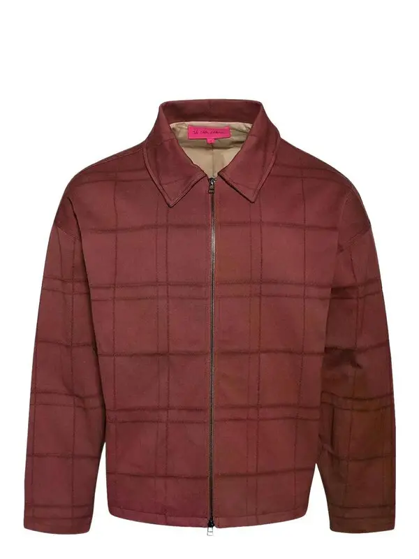 THE ELDER STATESMAN Check-patterned Zip-up Jacket - Brown