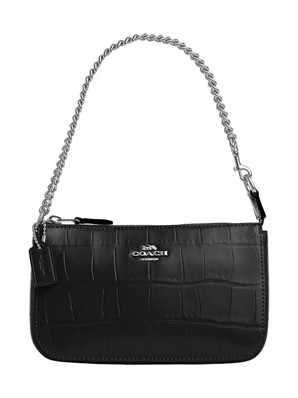 COACH OUTLET Coach Nolita 19 Crocodile-embossed Leather Handbag - Silver/black