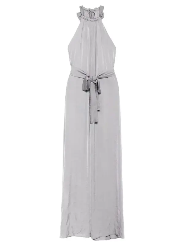 MOUTAKI Satin Maxi Dress - Grey