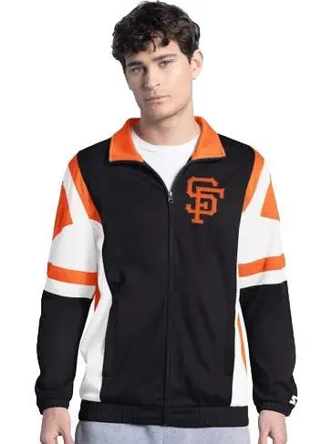 STARTER San Francisco Giants Tricot Track Jacket - Black