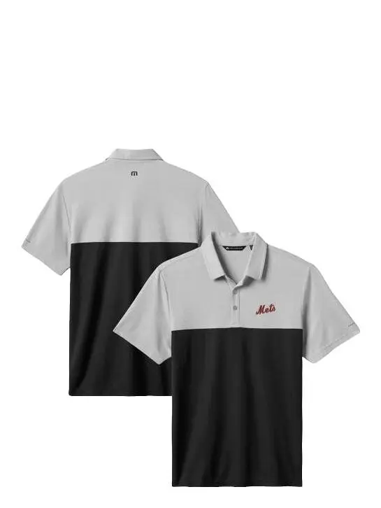 Travis Mathew Black New York Mets Home Run Leader Polo - Gray