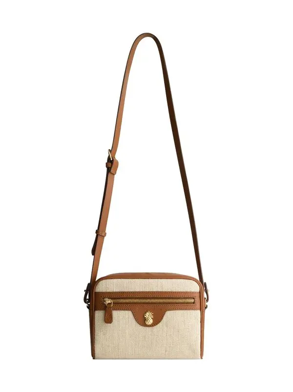Tommy Bahama Lurex Linen Camera Bag - Natural