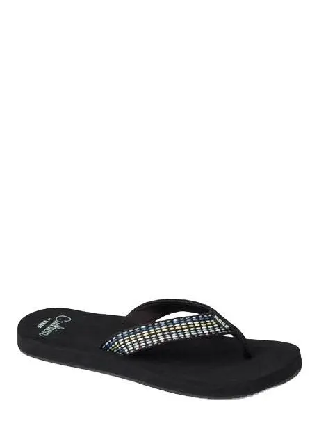 Reef Baja Elana Flip Flop - Black/frosty