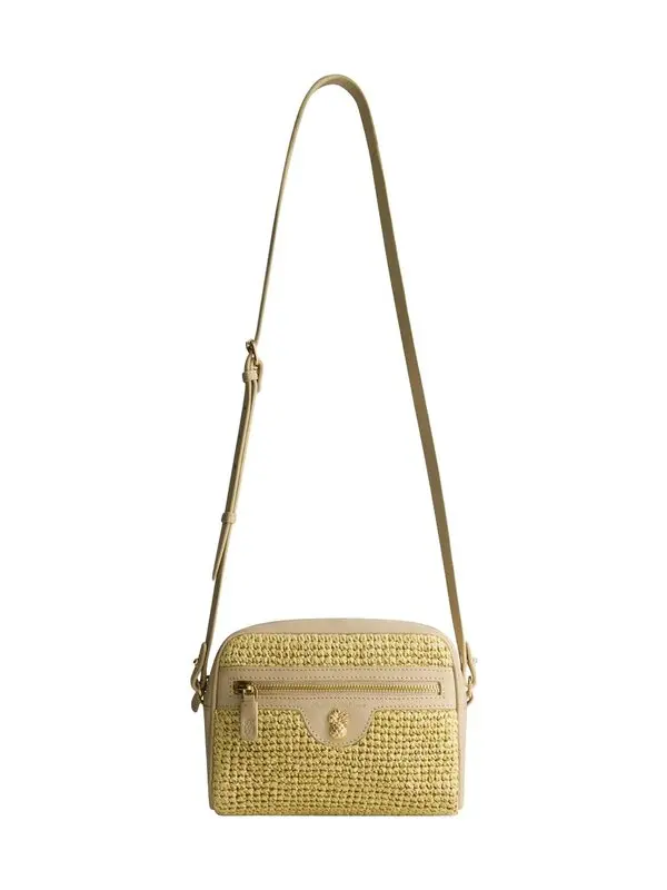 Tommy Bahama Soft Straw Camera Bag - Tan