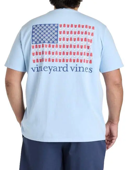 Vineyard Vines Big & Tall Party In The Usa Graphic Tee - Jake Blue