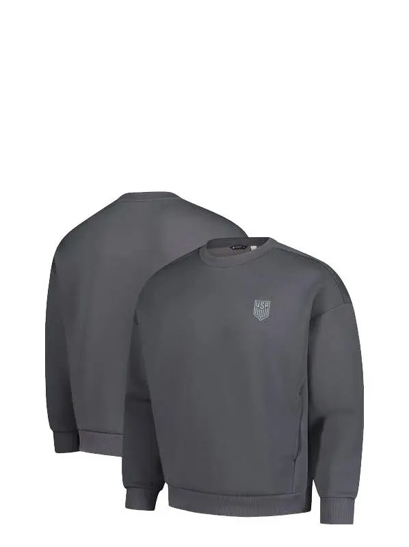 LEVELWEAR Usmnt Luxe Signature Lineage Tri-blend Pullover Sweatshirt - Gray
