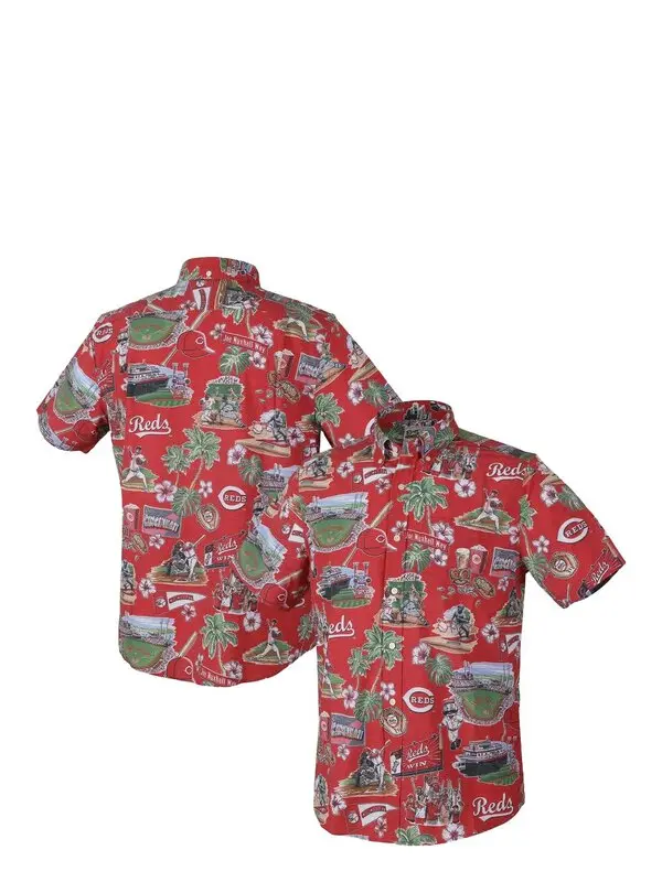 Reyn Spooner Cincinnati S Scenic Tri-blend Button-down Shirt - Red