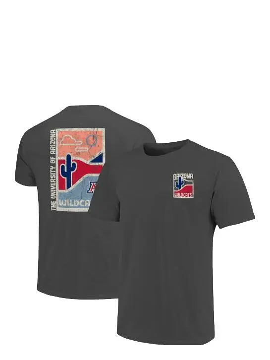 IMAGE ONE Arizona Wildcats Comfort Colors Minimal Vista Distressed Graphics T-shirt - Graphite