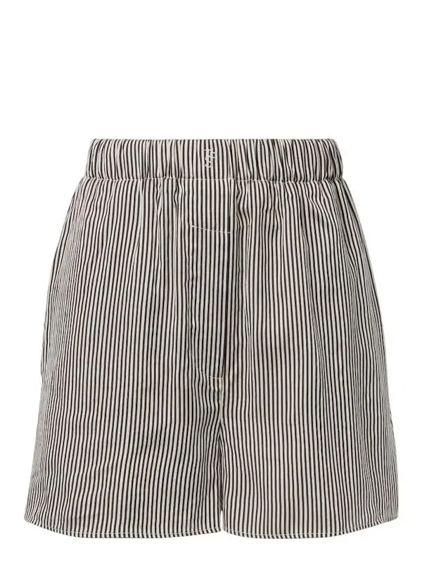 THE FRANKIE SHOP Lui Striped Shorts - Black