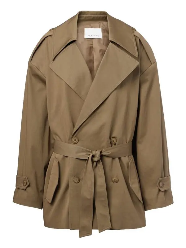 THE FRANKIE SHOP - Zurich Oversized Cropped Trench Coat
