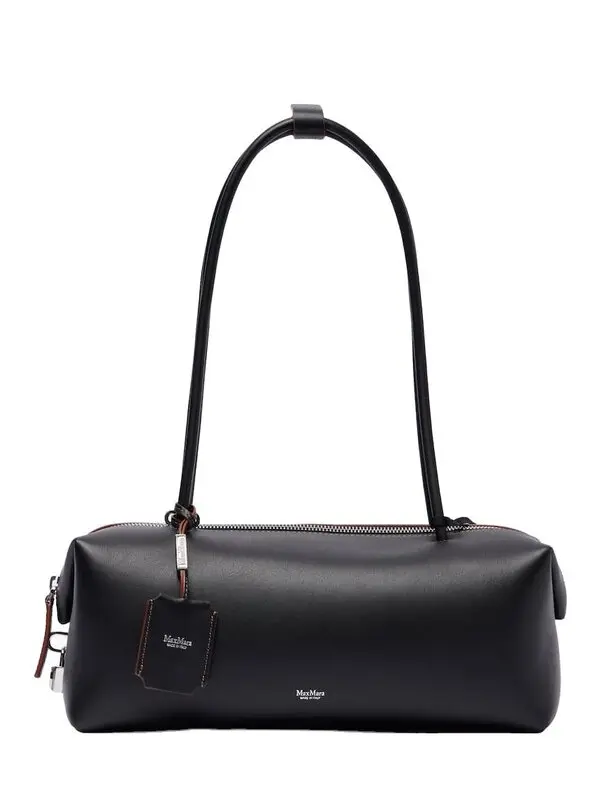 Max Mara Small Leather Holdall Tote Bag - Black