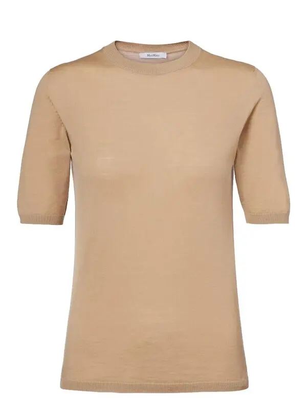 Max Mara Gerico Virgin Wool Top - Beige