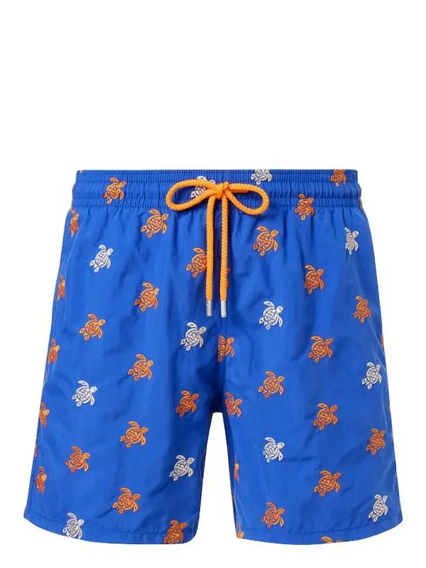 Vilebrequin Mistral Embroidered Swim Trunks - Blue