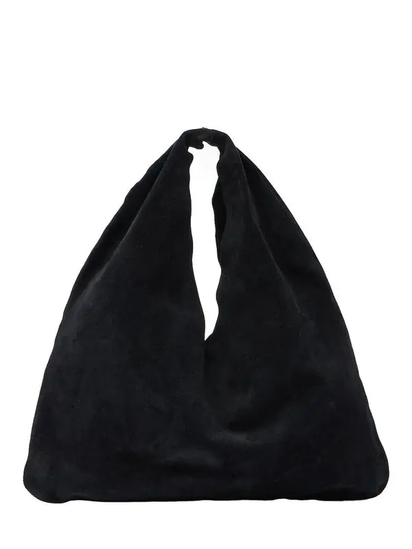 THE ROW Bindle Small Suede Tote Bag - Black