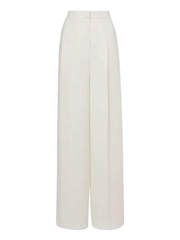 Max Mara Manetta High-rise Wide-leg Pants - White
