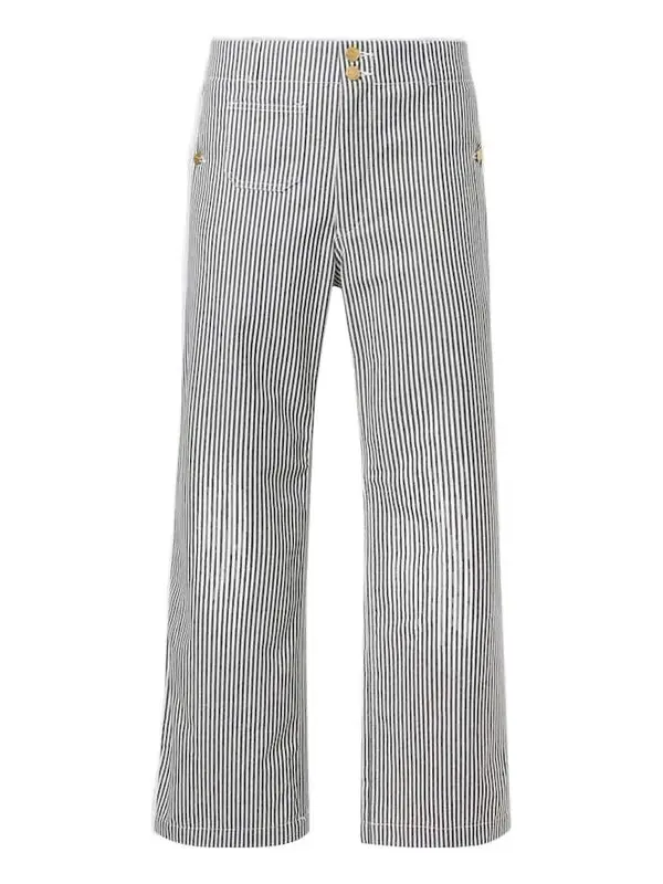 Junya Watanabe X Carhartt Striped Cotton Pants - Blue