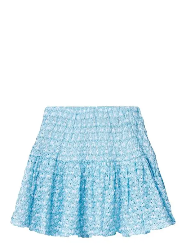 Missoni Crochet Mini Skirt - Blue