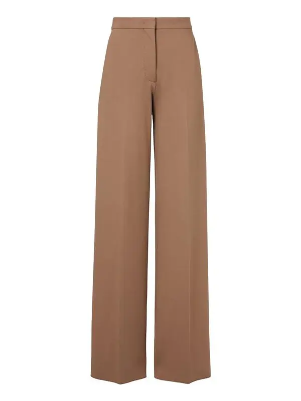Max Mara Biada High-rise Wide-leg Pants - Brown