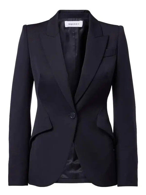 Alexander McQueen Tailored Wool Blazer - Black