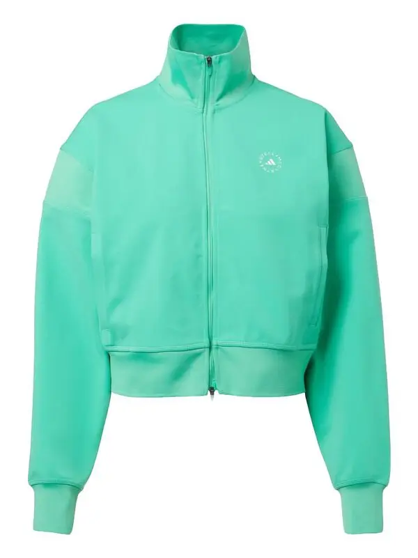 Adidas By Stella McCartney Logo Cropped Jacket - Green