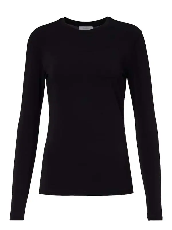 Max Mara Ortensia Jersey Top - Black