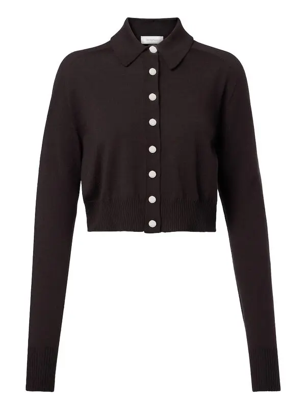 Sportmax Perseo Virgin Wool Cardigan - Brown