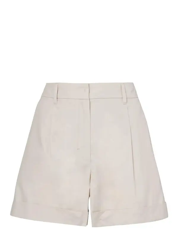 Max Mara Ubino Cotton Poplin Bermuda Shorts - Beige