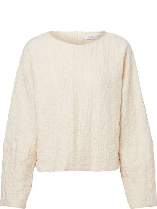 Max Mara Cotton-blend Jersey Top - White