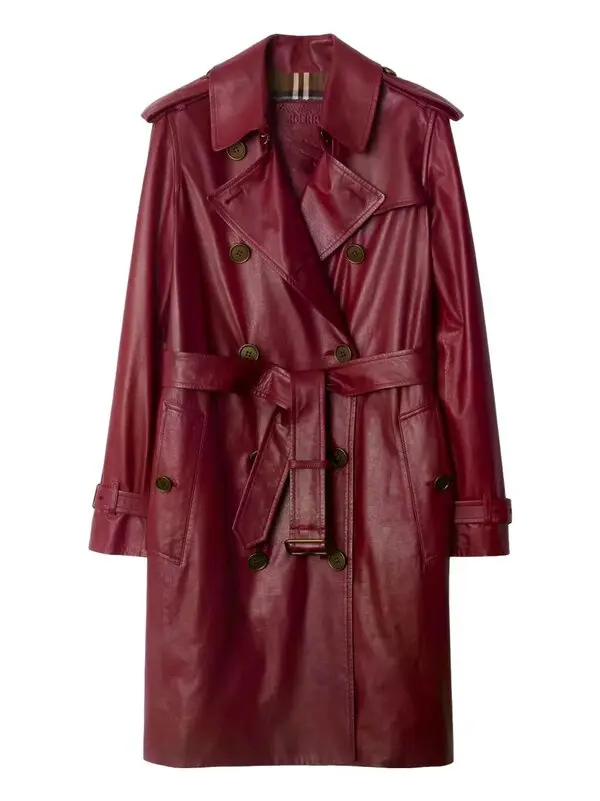 Burberry Kensington Trench Coat - Red