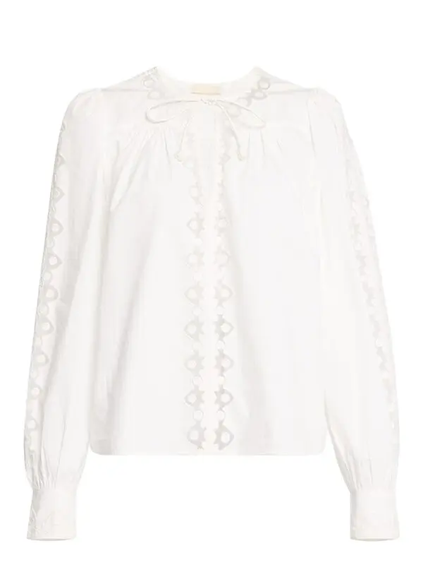 Ulla Johnson Kady Long-sleeve Blouse - White