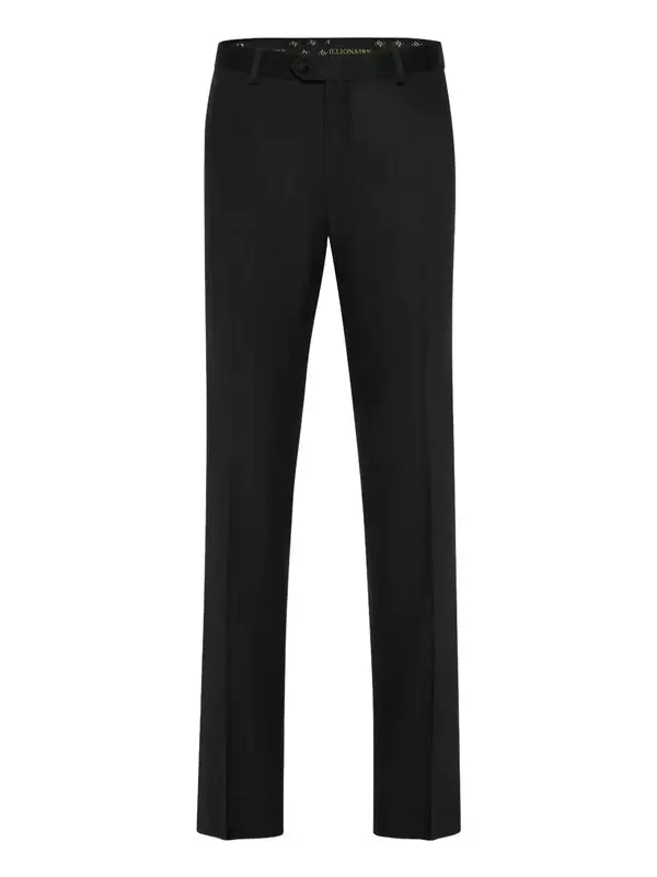 BILLIONAIRE Pressed-crease Trousers - Black