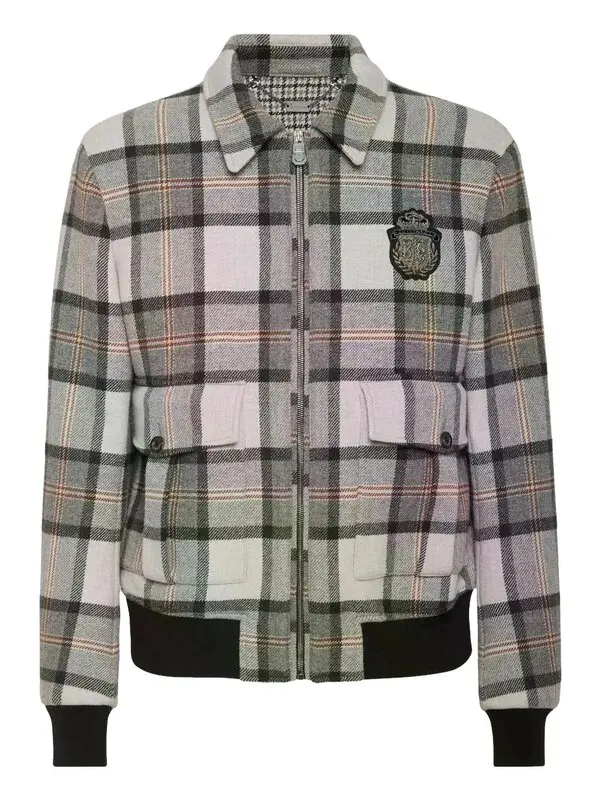 BILLIONAIRE Check-pattern Jacket - Neutrals