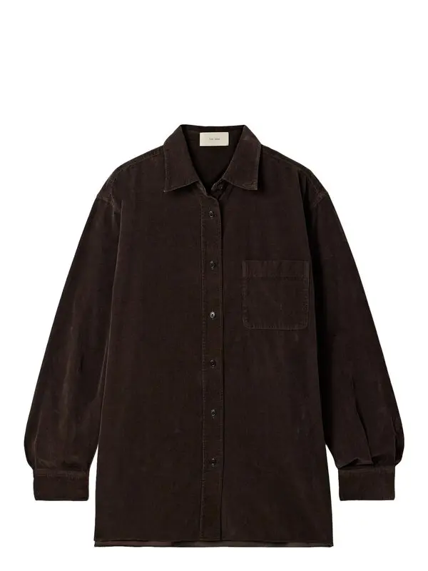 THE ROW Nesson Cotton-corduroy Shirt - Brown