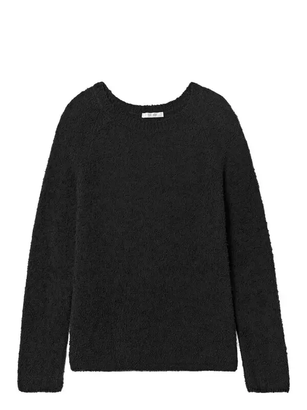 THE ROW Kathy Cotton-bouclé Sweater - Black